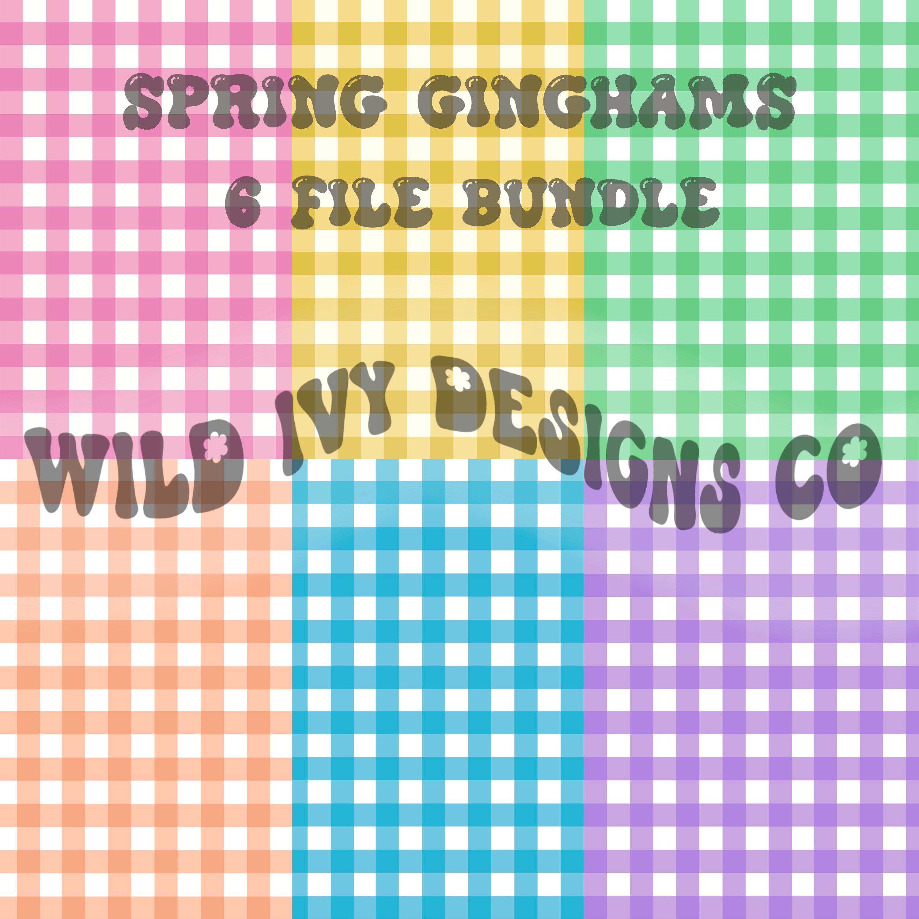 Spring Pastel Gingham Bundle – Wildivydesignsco