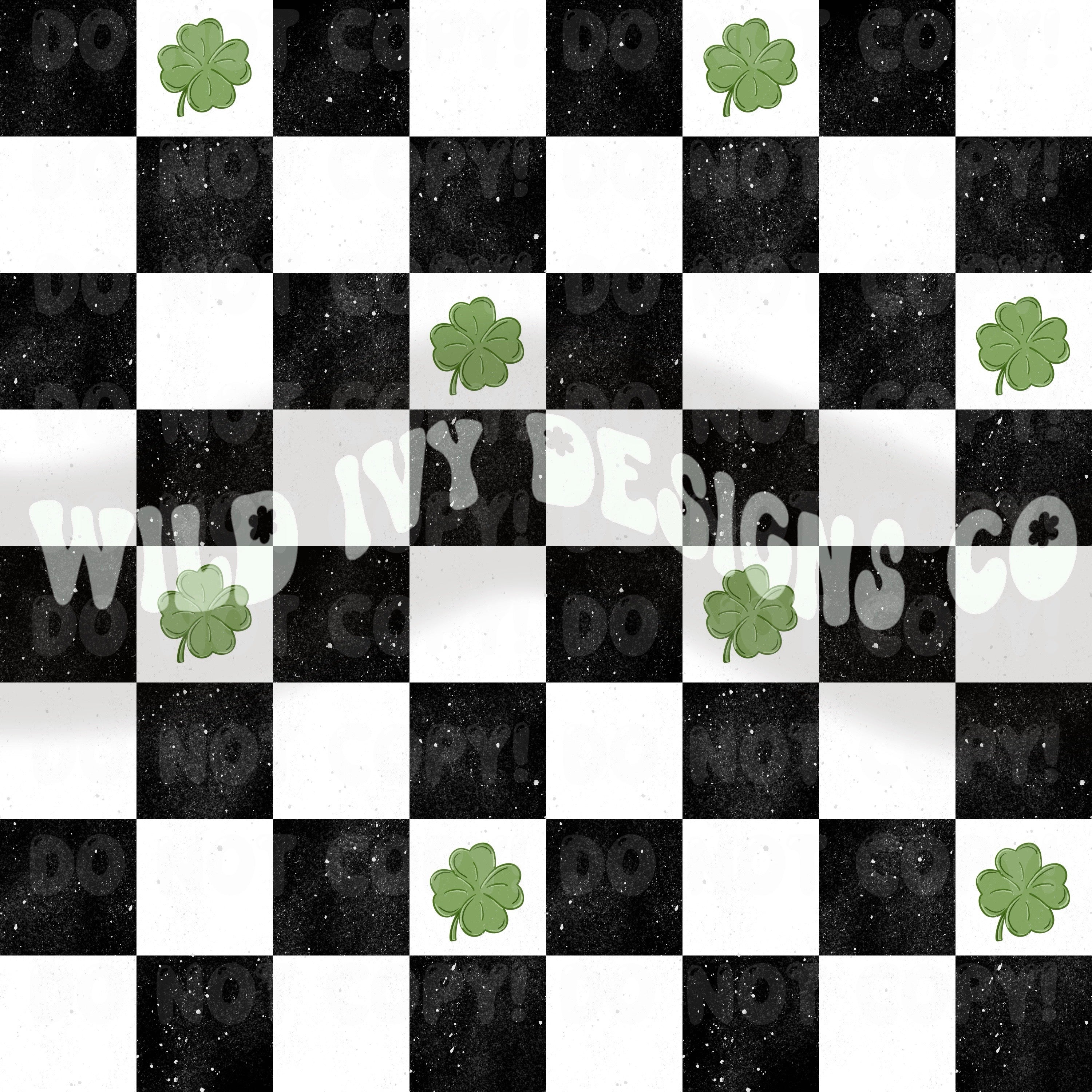 Distressed Shamrock Checks (2 colorways) – Wildivydesignsco