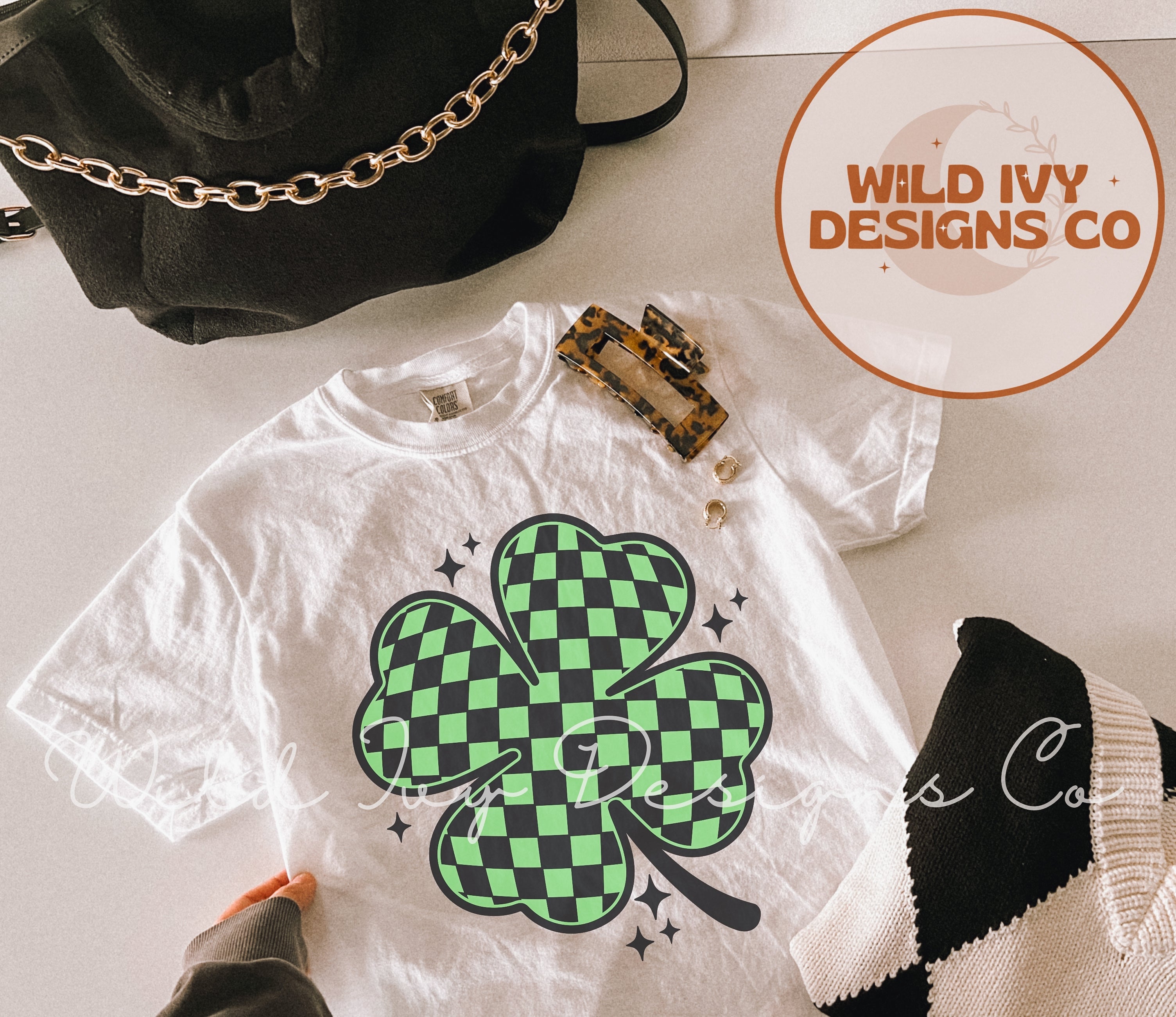 Checkered Clover – Wildivydesignsco