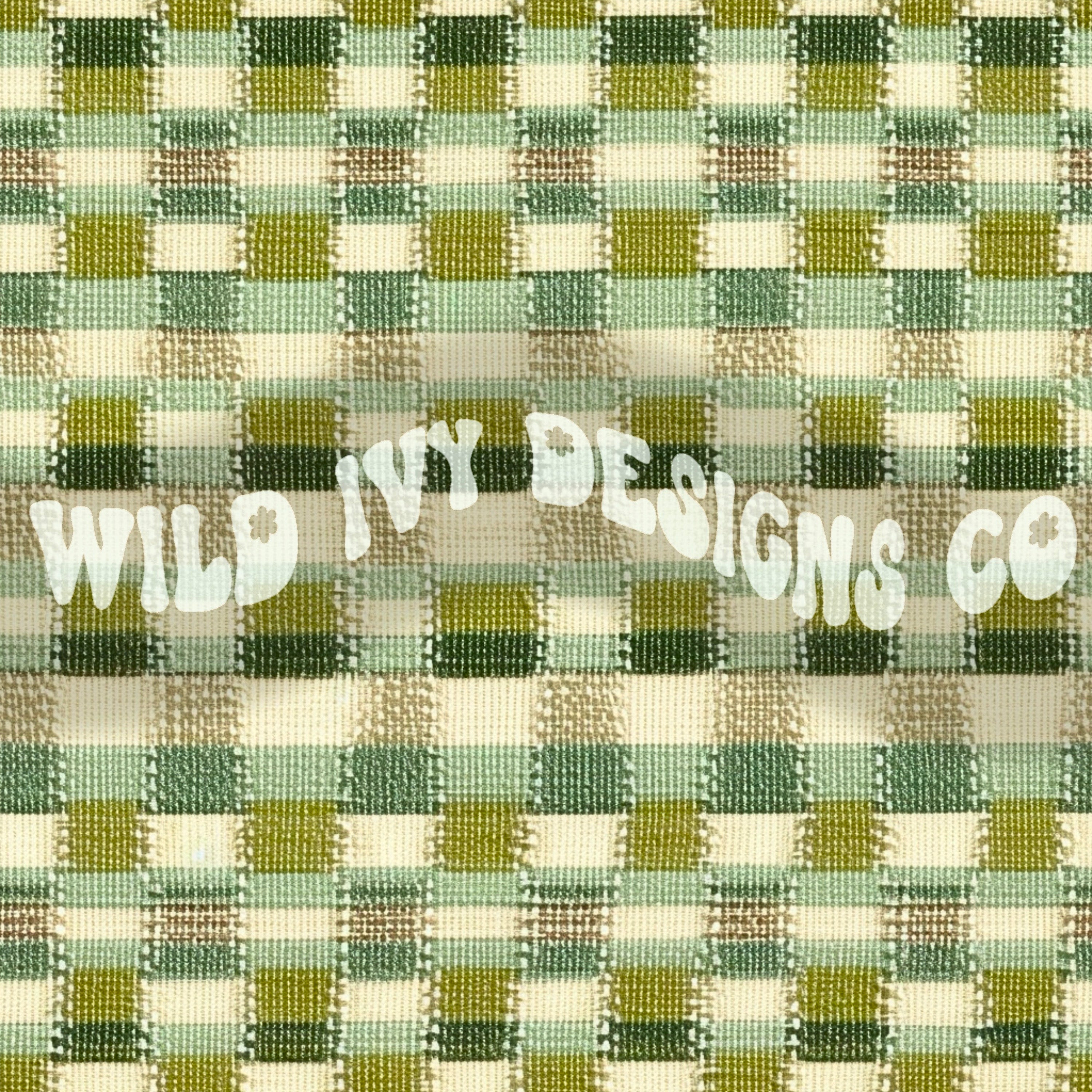 Shades Of Green Embroidered Checks – Wildivydesignsco