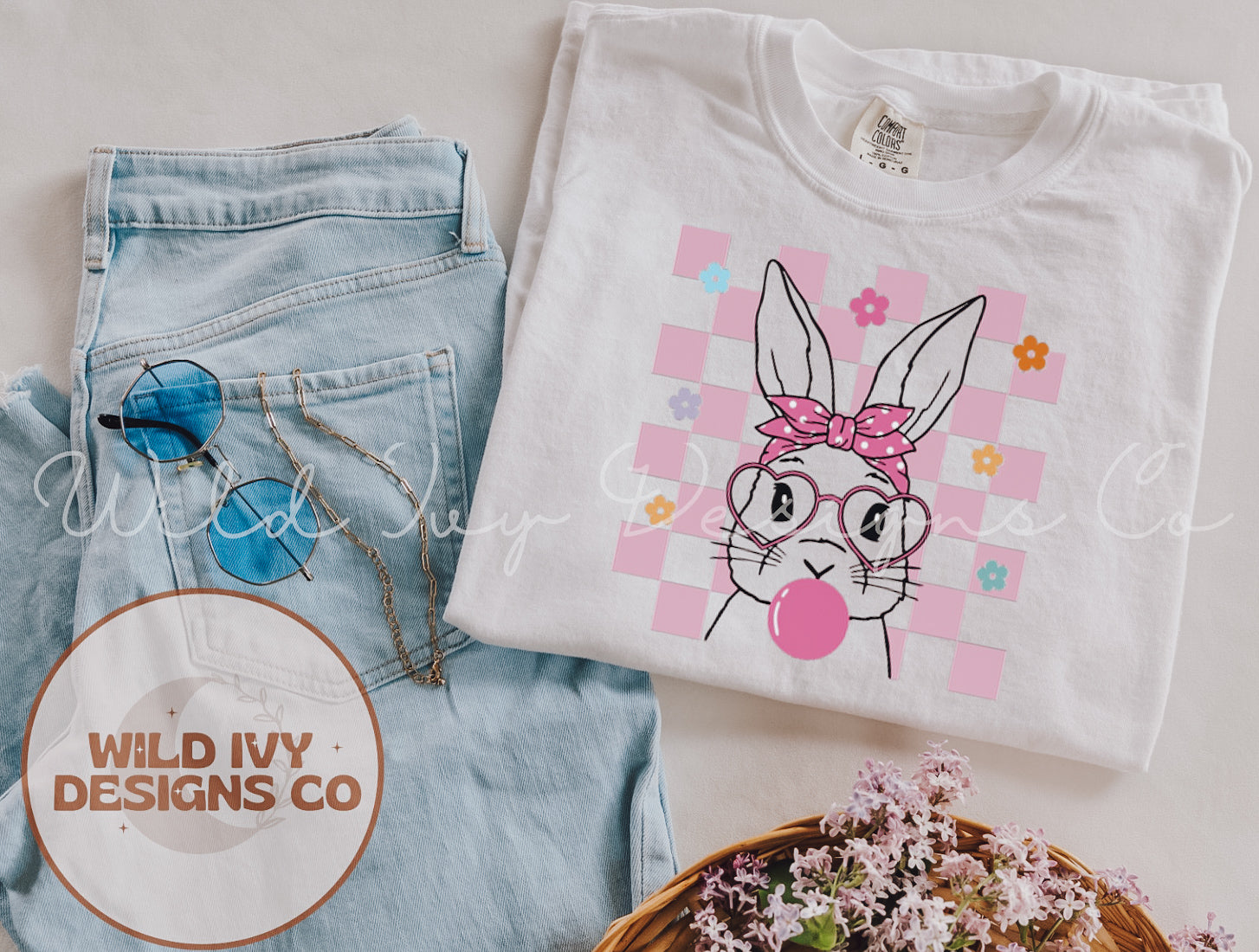 Bubblegum Bunny Checks – Wildivydesignsco